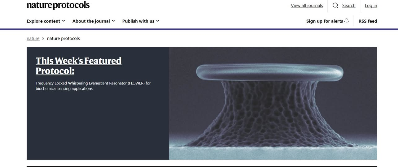 Featured on Nature Protocols website